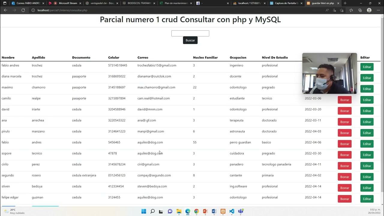 aplicacion php html boostrap css mysql - YouTube