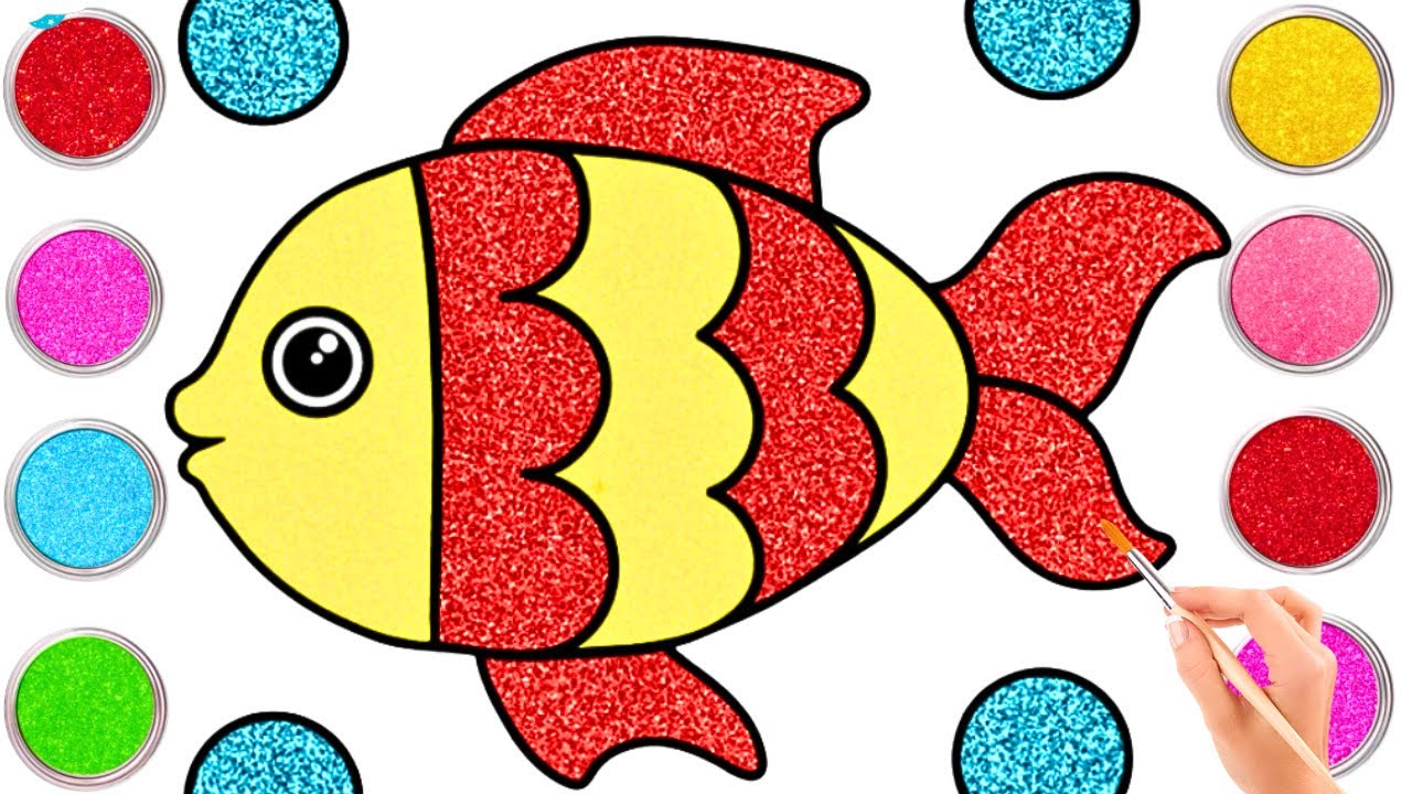 Cute Fish Drawing and Coloring for Kids | How to a Draw Fish | Magic ...
