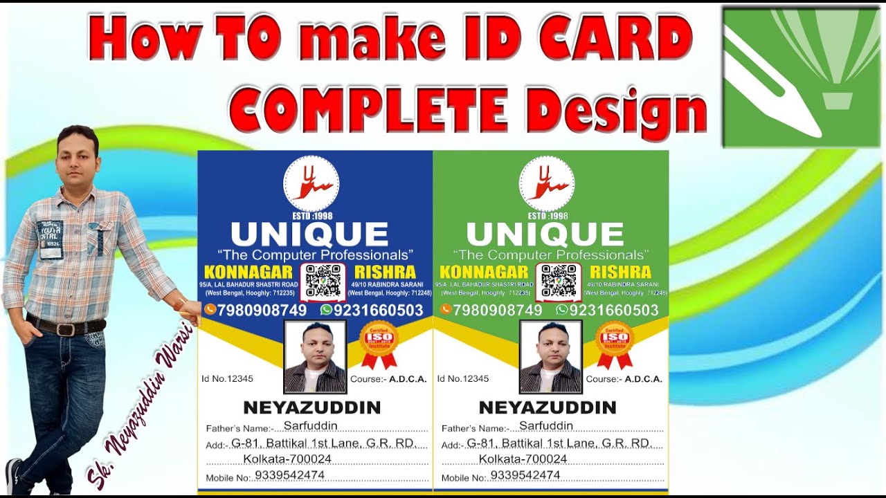 How to make ID CARD IN CORELDRAW @nayabeduworld3638 - YouTube