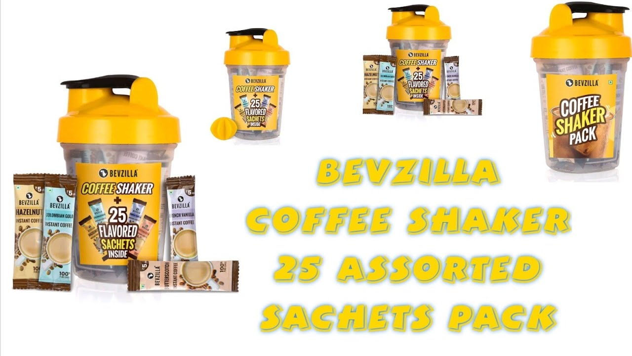 Bevzilla Coffee Shaker + 25 Assorted Sachets Pack only 269 - YouTube