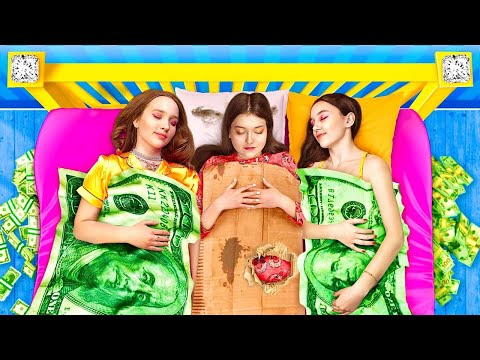 Chica Pobre en una Pijama de Ricos | Situaciones Divertidas con Chica Rica VS Pobre VS Mega Rica