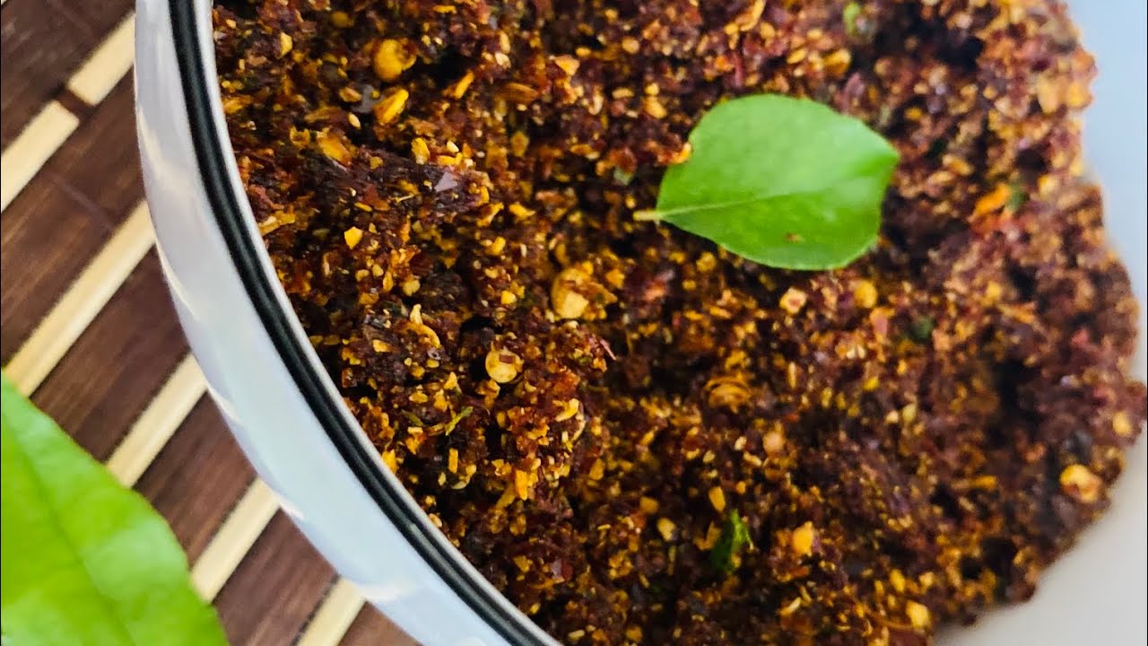 Karam Podi Andhra Style | nalla karam podi recipe | Idli Dosa karam ...