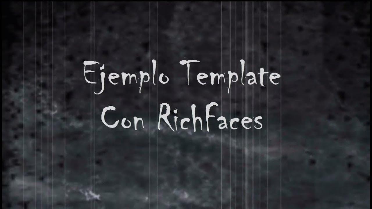 Part 5. Ejemplo Template Con RichFaces - Tutorial J2EE - YouTube