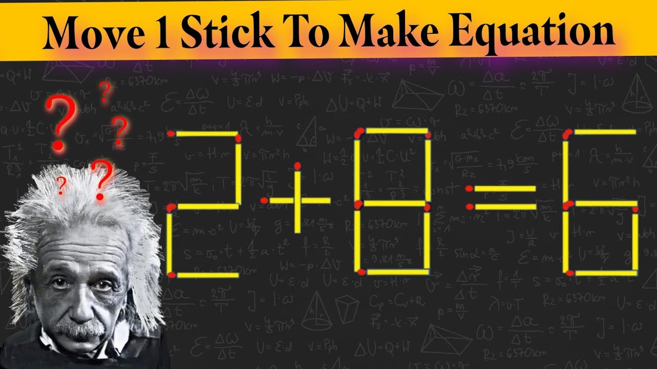 Matchstick Puzzle (21)| Move Only 1 stick to make equation correct - YouTube
