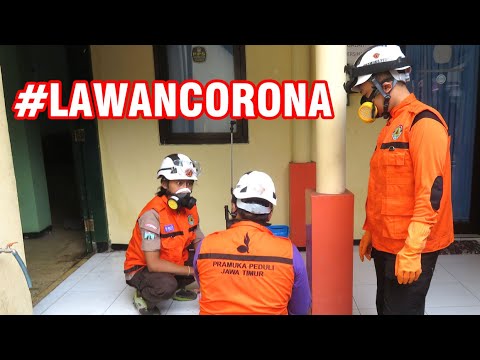 Pramuka Brigade Penolong Kwarcab Kota Kediri Lakukan Penyemprotan Cegah ...
