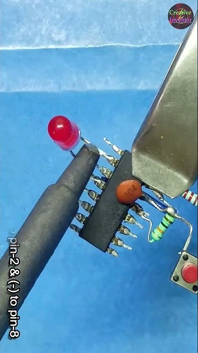 Amazing Idea using CD4017 ic, single push button on off circuit, #shorts ,#shortsvideo ,# ...