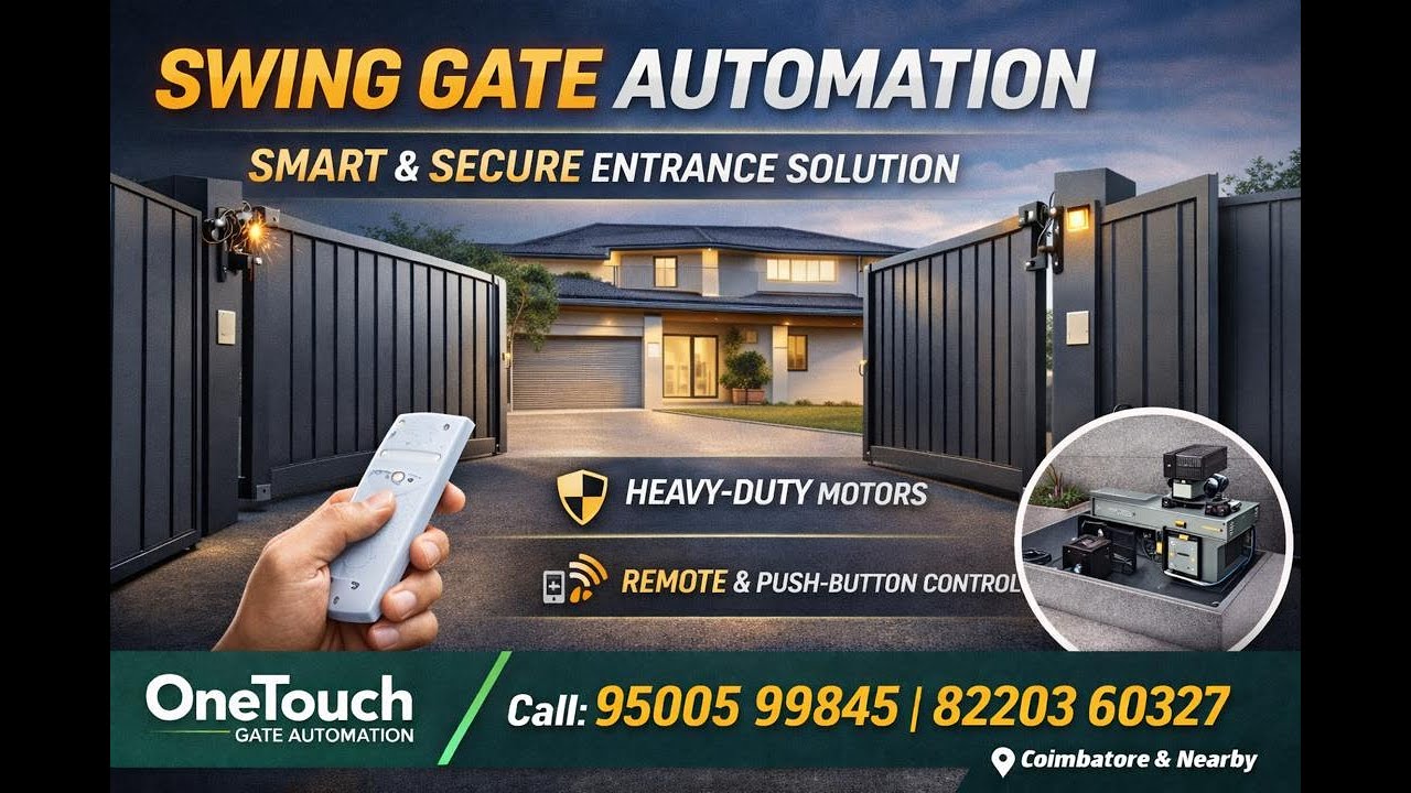 Swing Gate Automation Near Me | OneTouch Gate Automation Coimbatore ...