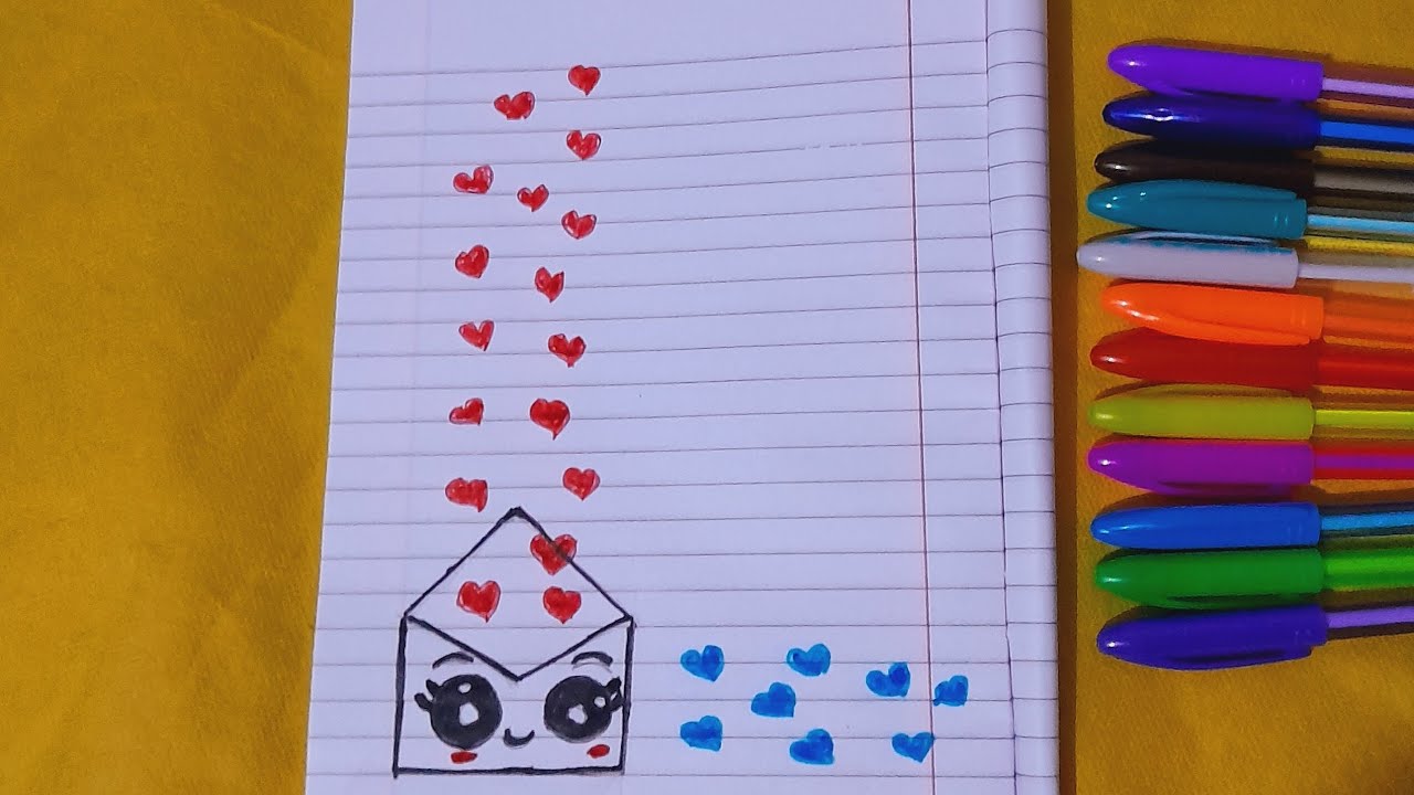 تزيين الدفاتر بطريقة سهلةتزيين الكراسات المدراسرسم سهل Youtube