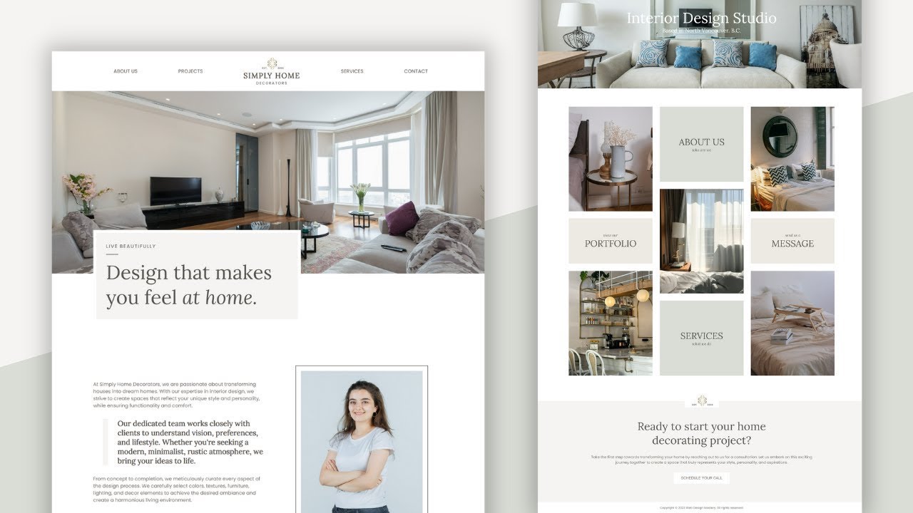 LETS DESIGN BUILDING A STUNNING INTERIOR DESIGN WEBSITE | HTML & CSS ...