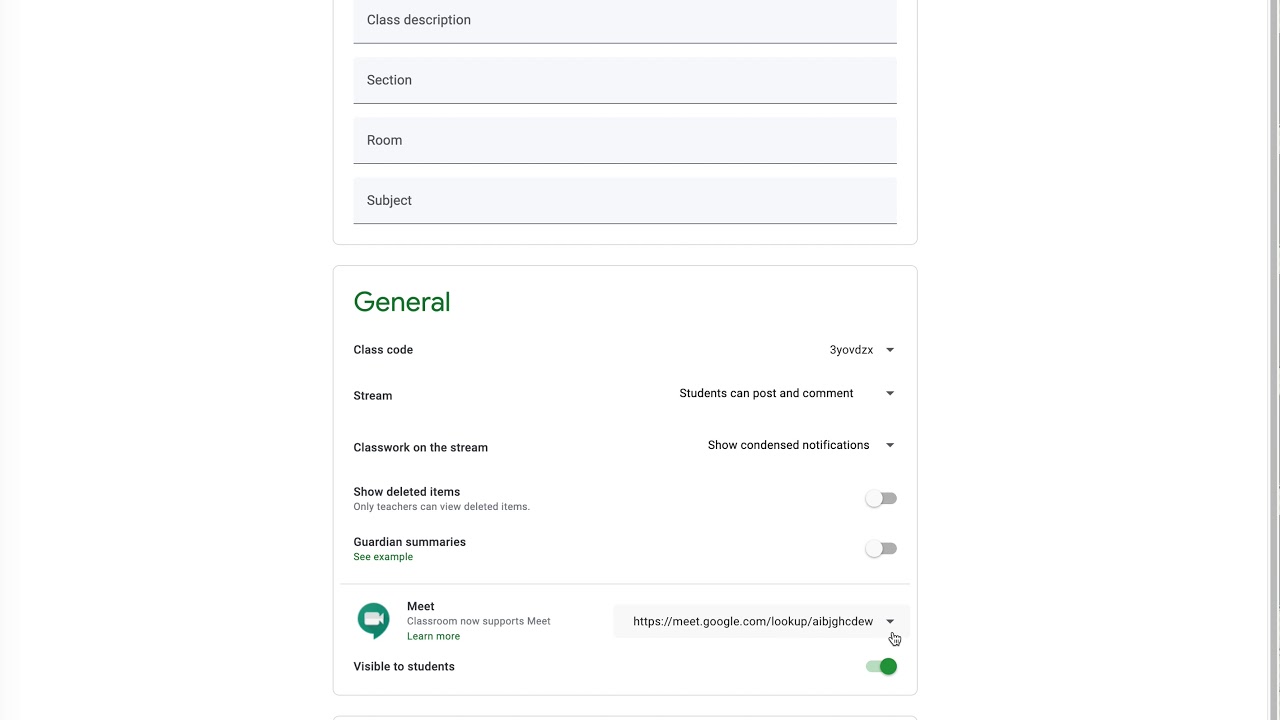 Connect Meet to your Google Classroom - YouTube