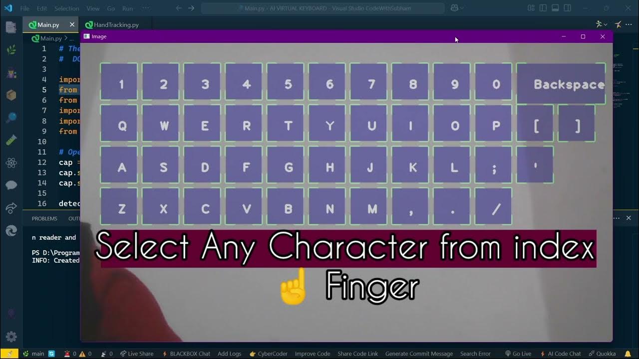AI Virtual Keyboard | Virtual keyboard using AI | Artificial intelligence | Python | AI Keyboard ...
