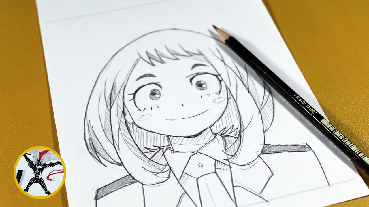 How to Draw Ochako Uraraka Step by Step – Easy Anime Drawing Tutorial ...