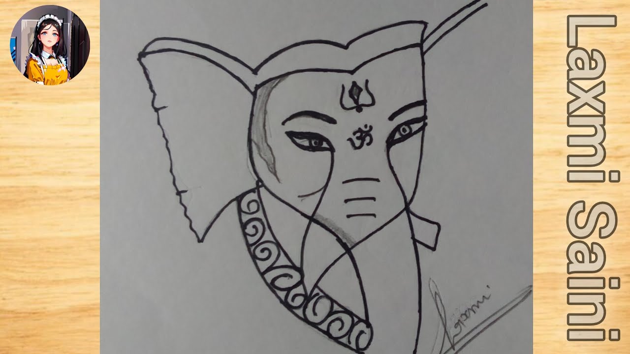 How to Draw Ganpati easy Drawing | Pencil Drawing | Ganesh Chaturthi ...