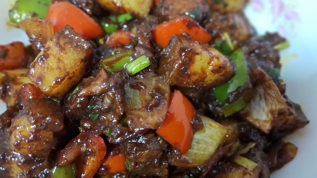 Chilli Pork Recipe // Tasty and Easy Chilli Pork Fry // Spicy Chilli ...