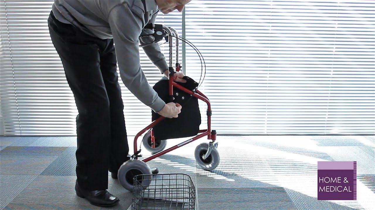 Z-TEC Folding Steel Tri-Walker - YouTube