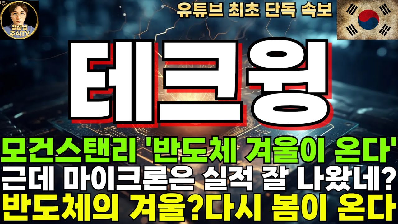 테크윙 주가전망 단독 모건스탠리 반도체 겨울이 온다 그런데 마이크론 실적은 대박인데 메모리 공급 과잉 없다 Youtube
