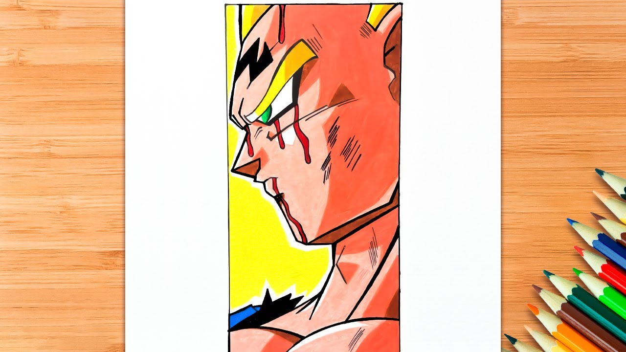 How to DRAW MAJIN VEGETA in COLOR Step by Step 🎨 | Super EASY! - YouTube