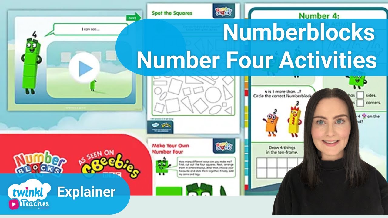 Numberblocks Number Four Activities - YouTube