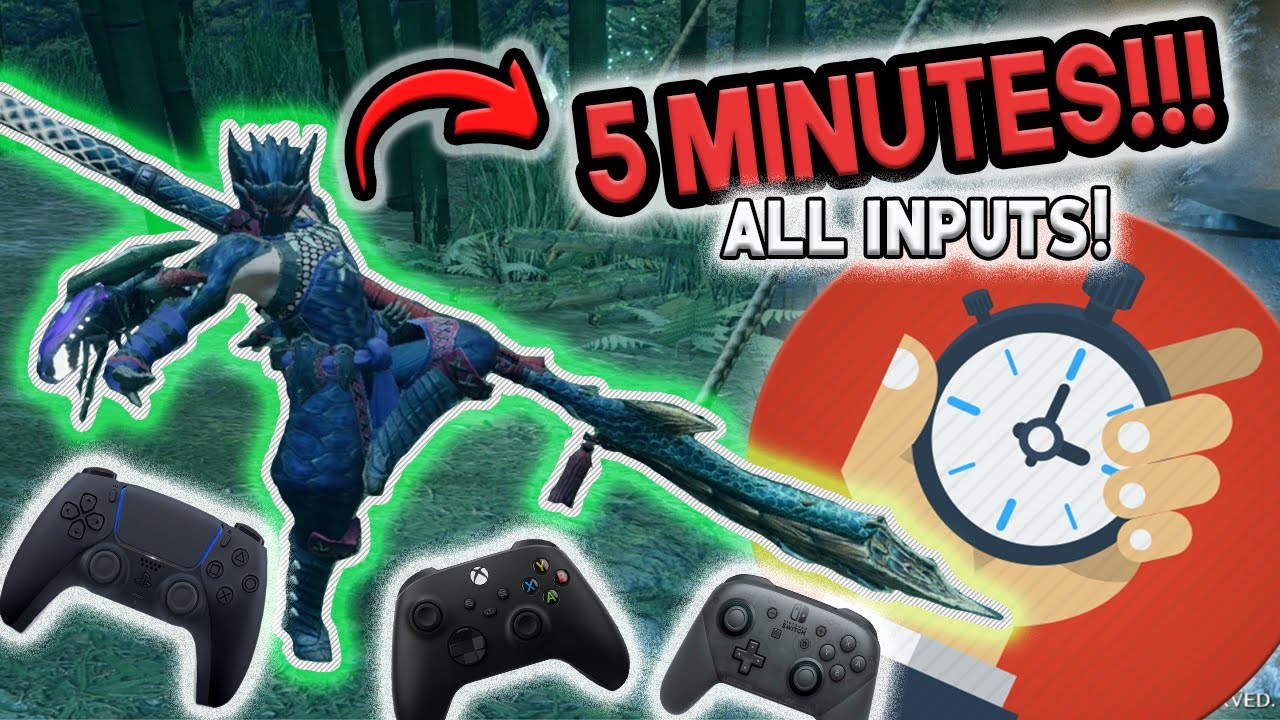 5 Minute Insect Glaive Guide | ALL INPUTS | Monster Hunter Rise | No ...