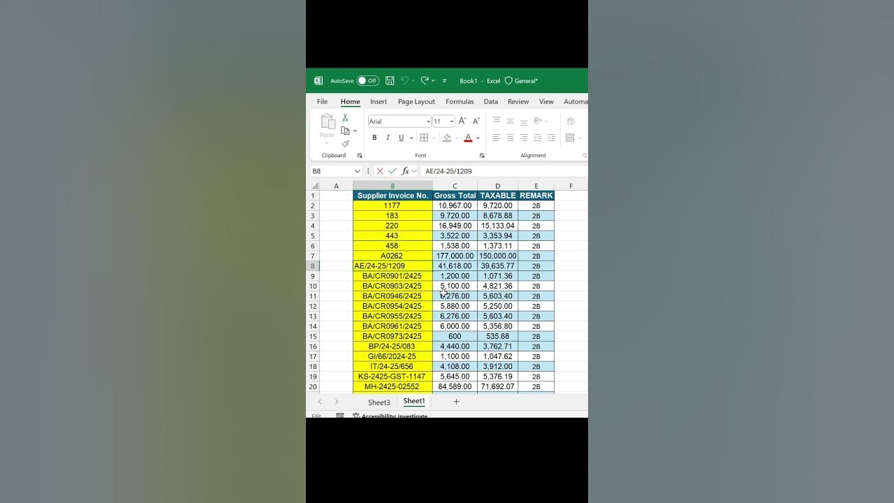 Match Book & 2B Data in Excel | Excel Tips & Tricks - YouTube