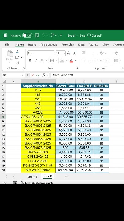 Match Book & 2B Data in Excel | Excel Tips & Tricks - YouTube