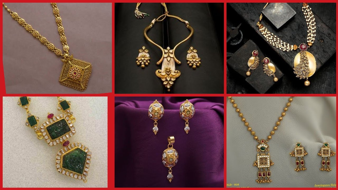 Very beautiful light weight Gold jewellery design - YouTube