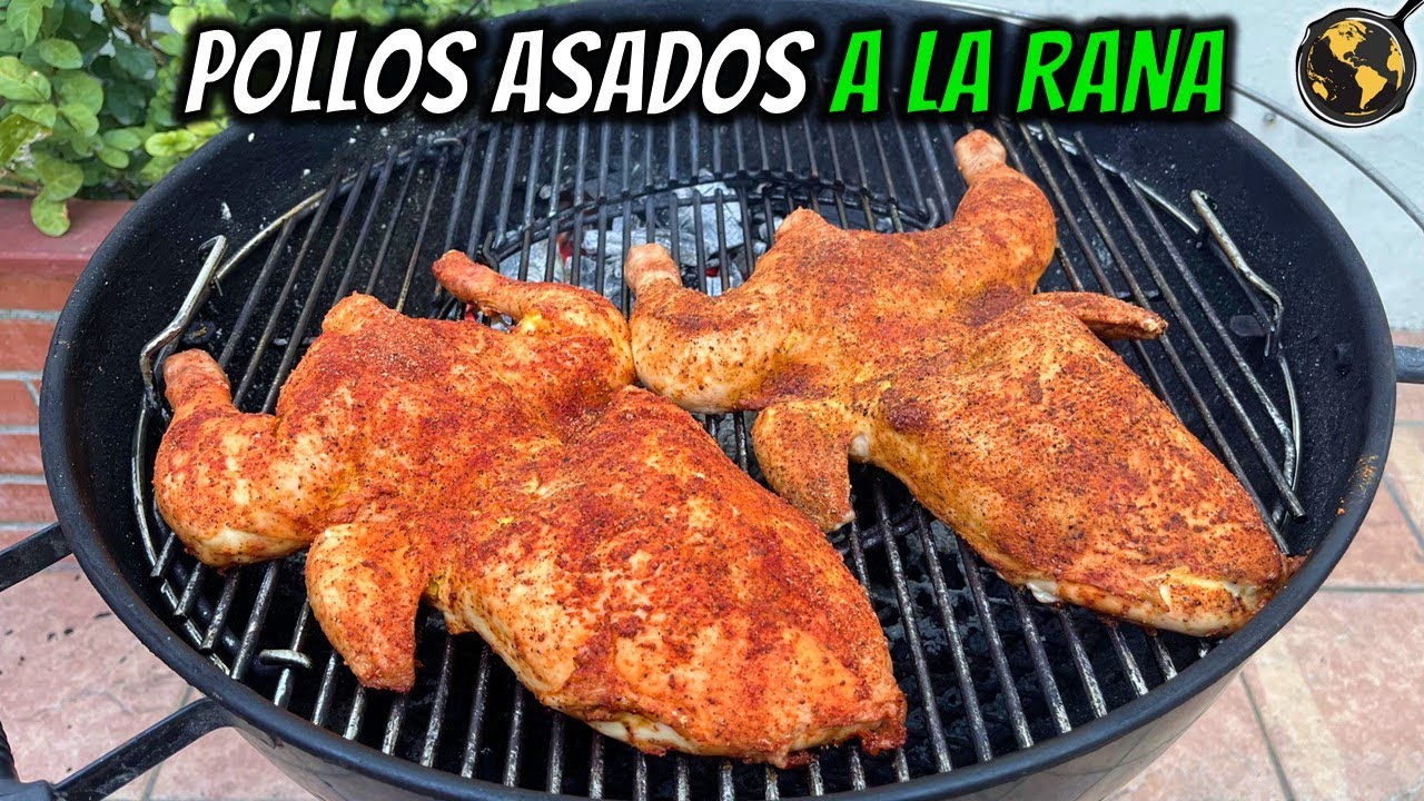 Pollos asados al Carbon en corte de Rana - YouTube