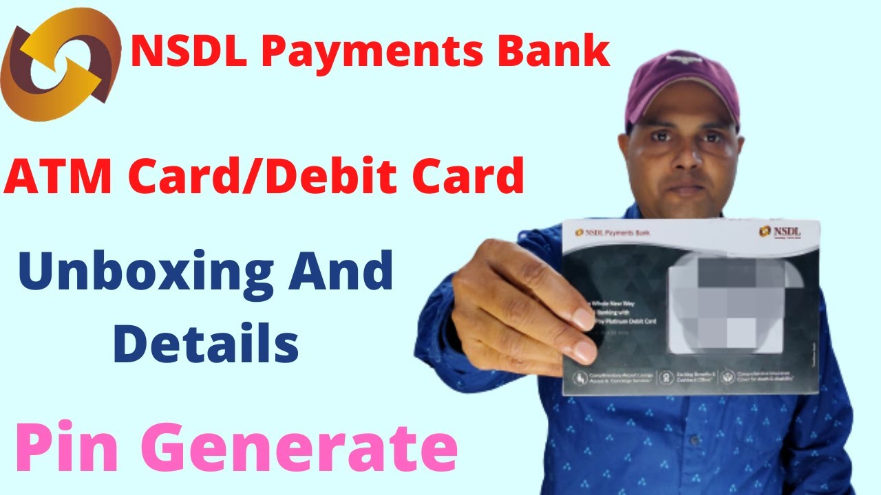 nsdl payment bank debit card unboxing | NSDL Payment bank debit card ...