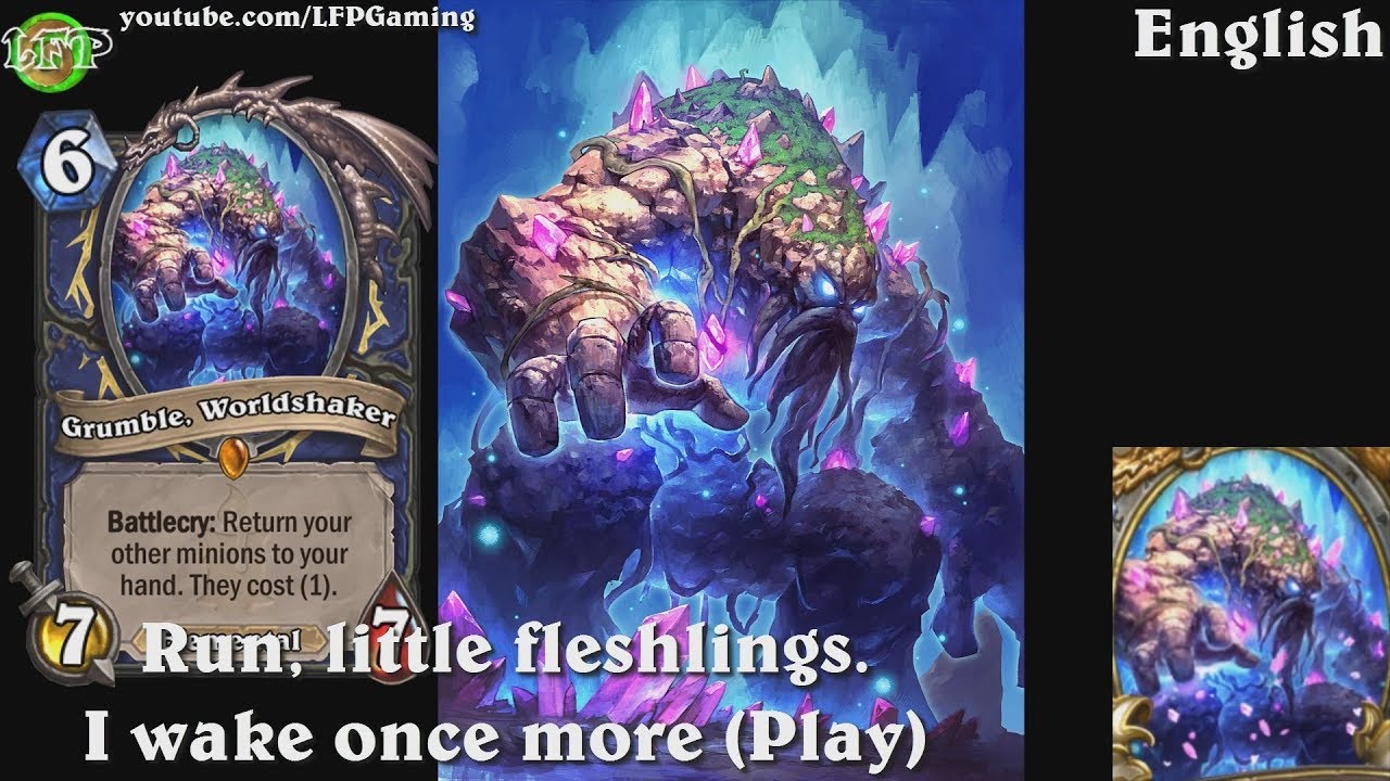 Hearthstone: Grumble Worldshaker card sounds in 14 languages -Legendary ...