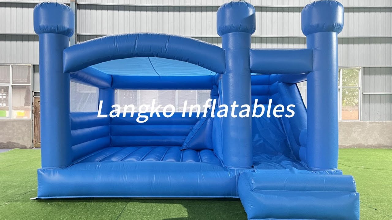 New Blue Wedding Party Inflatable Bounce light blue Bouncy House - YouTube