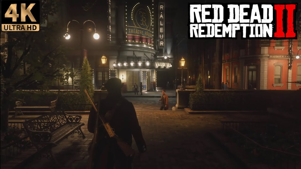 A Calm Walk Through Saint Denis at Night -Rdr2 (4k No Hud) - YouTube