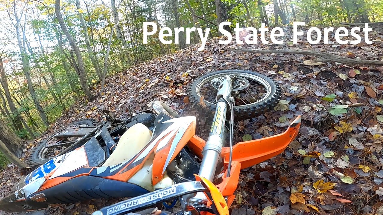 Fall Single Track & Small Hill Climbs: Dirt Bike Ride at Perry State ...