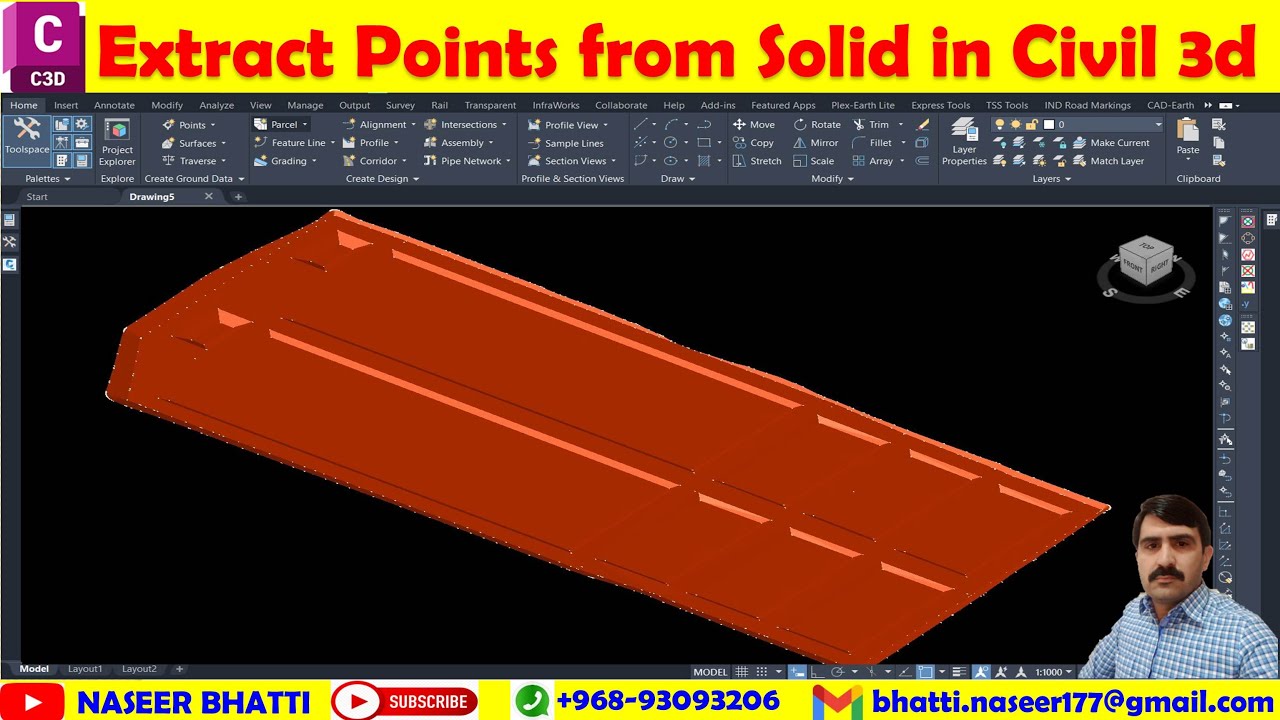 Extract Point from Solid in Civil 3d | Vertices Point from Solid in ...