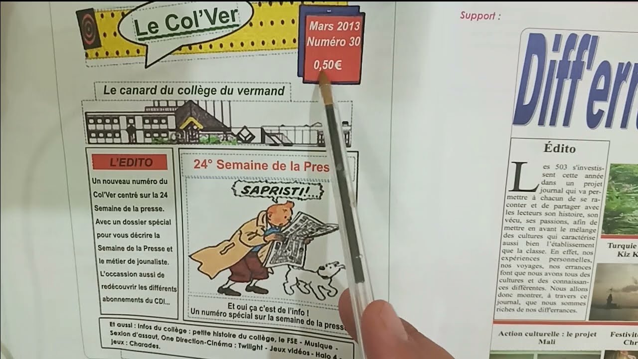 La Une d'un journal scolaire pages 10 - 11 - 12 - YouTube