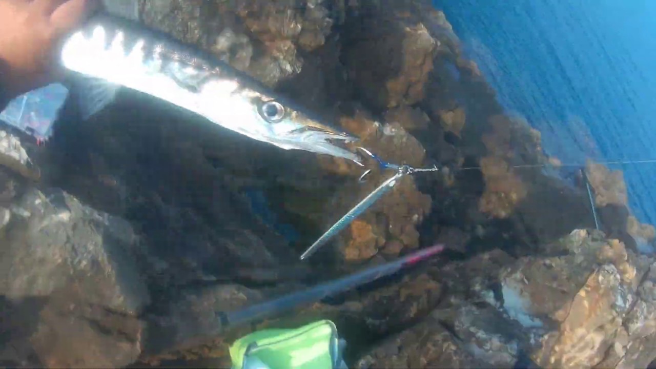 shore jigging (και ενας ομορφος λουτσος) - YouTube
