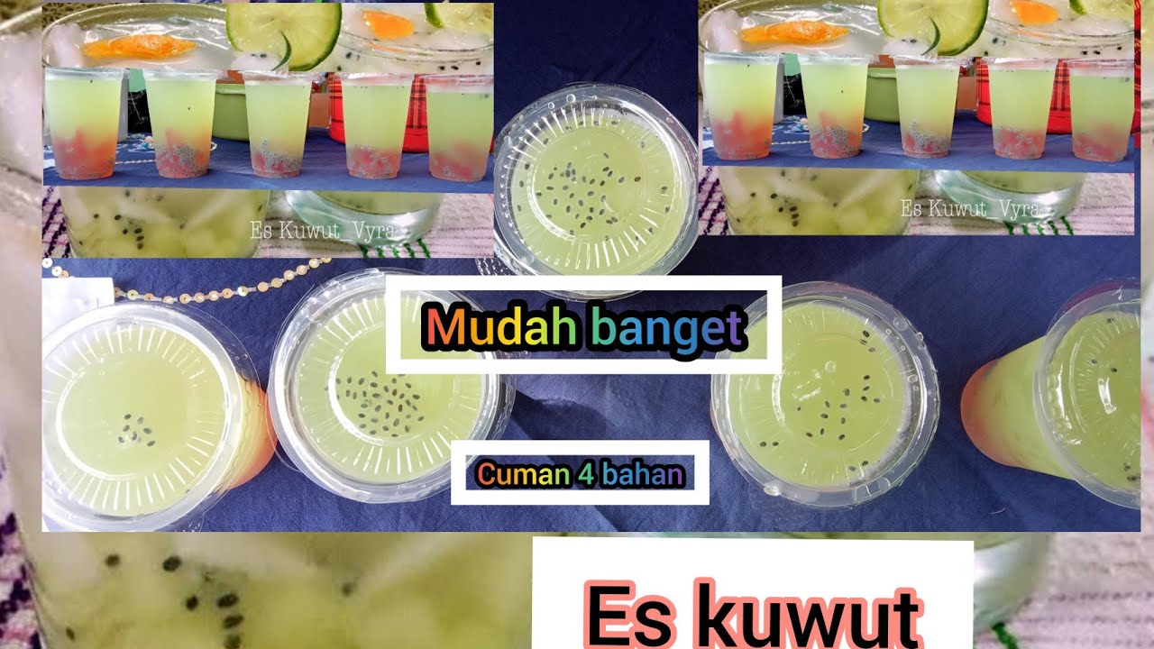 cara membuat es kuwut hanya 4 bahan saja - YouTube