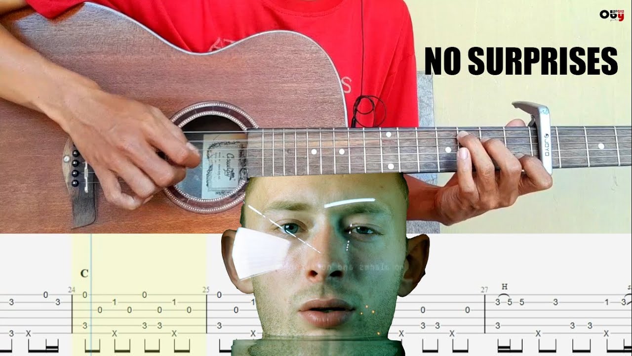(Radiohead) No Surprises - Fingerstyle Guitar Cover +TAB - YouTube