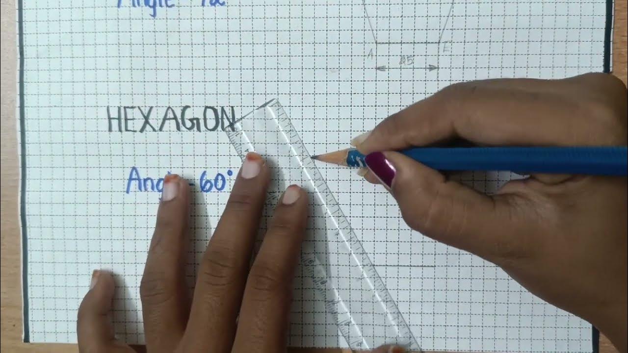 How to draw a Pentagon and Hexagon? ️/ Engineering Graphics/ #pentagon ...