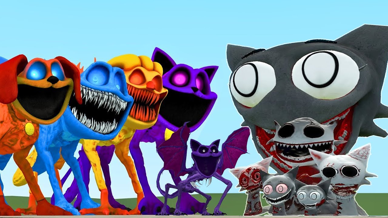 ALL GODZILLA SMILING CRITTERS VS ALL PHASES OF HORROR WENDA (WHITE ...