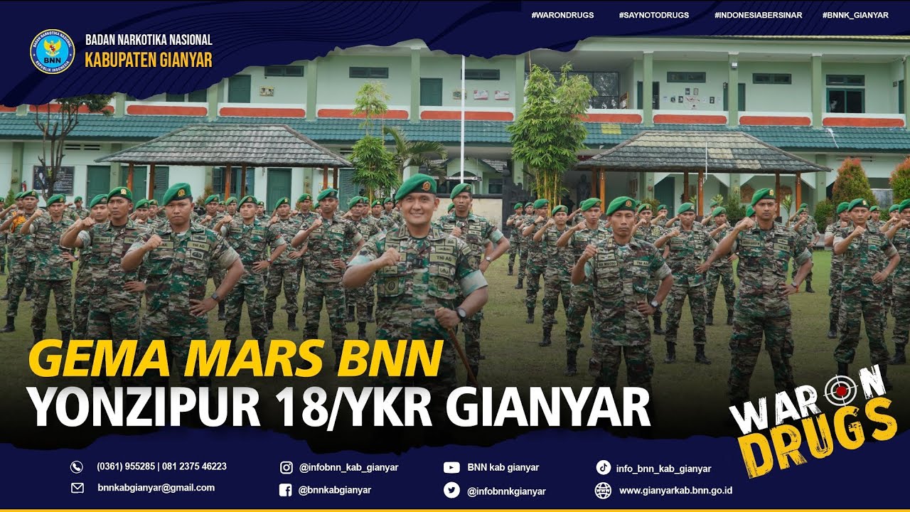GEMA MARS BNN BERSAMA YONZIPUR 18/YKR GIANYAR - YouTube