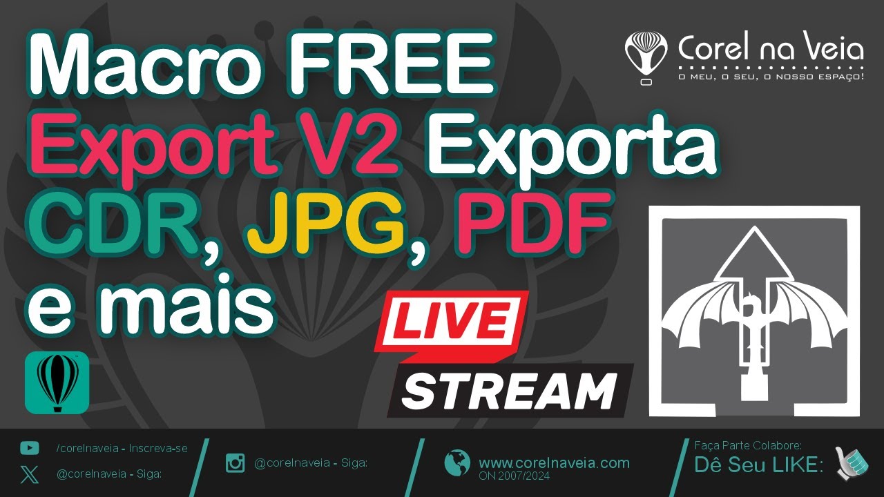 Macro FREE Export V2 Exporta em CDR JPG PDF e mais no CorelDRAW - YouTube