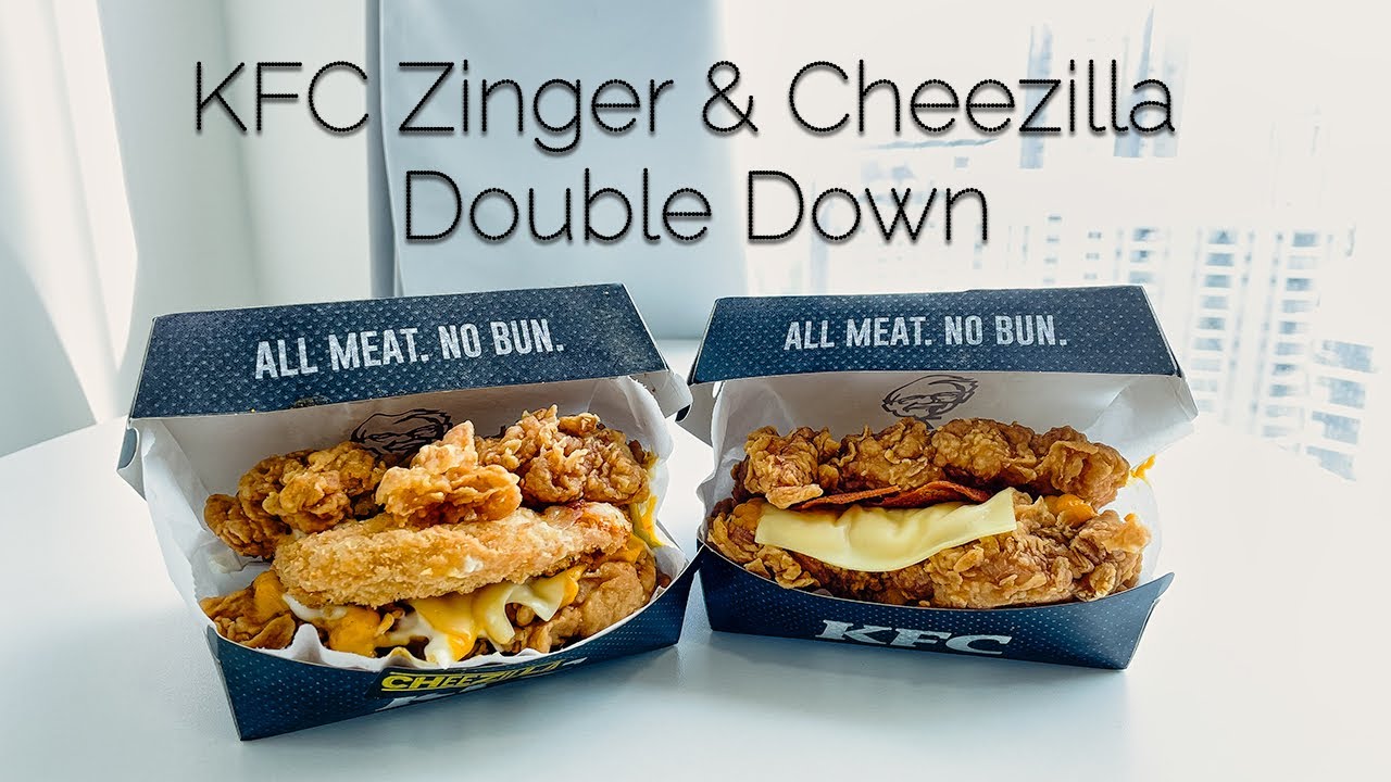 【4k】Zinger and Cheezilla Double Down in KFC Malaysia - YouTube
