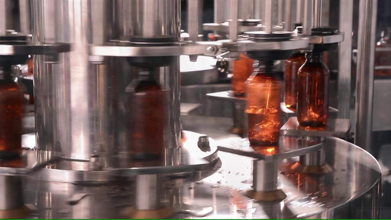 Automatic Liquid Filling Line FS 180 - YouTube