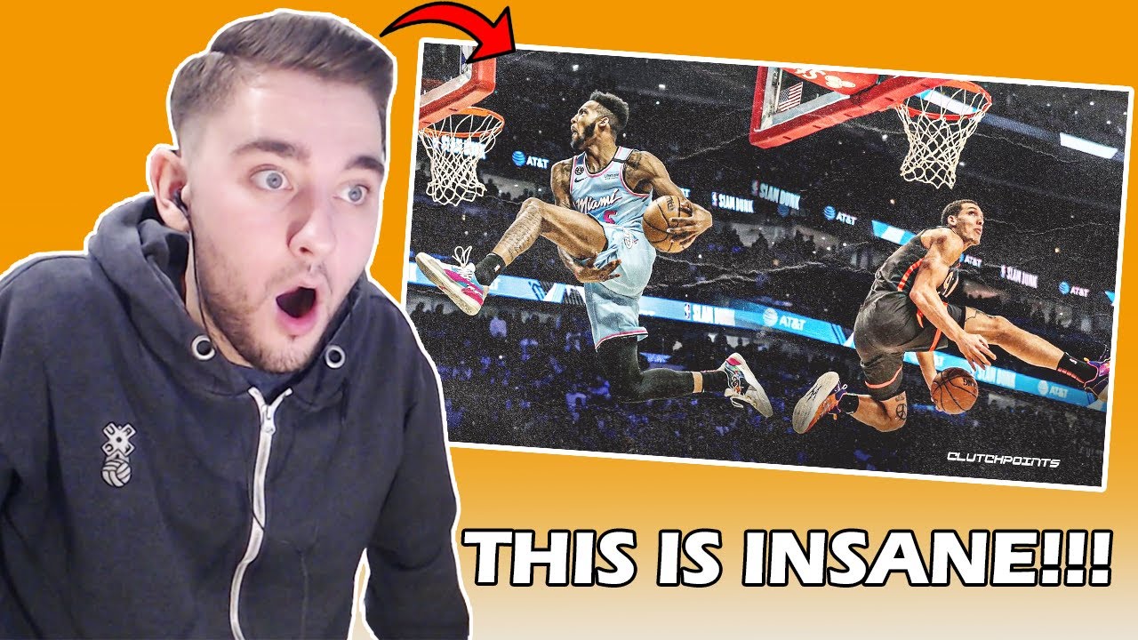British guy REACTS to all 50 POINT DUNKS from the NBA 2020 DUNK Contest ...