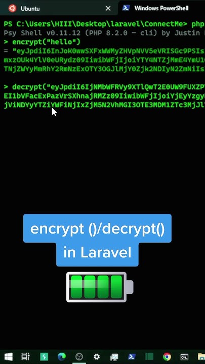 encrypt()/decrypt() in Laravel #laravel #webdevelopment #development #tricks #tips - YouTube
