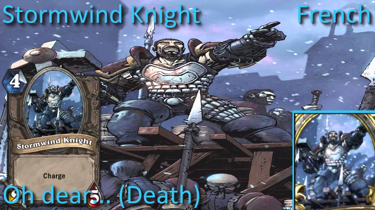 Stormwind Knight card sounds in 12 languages -Hearthstone - YouTube