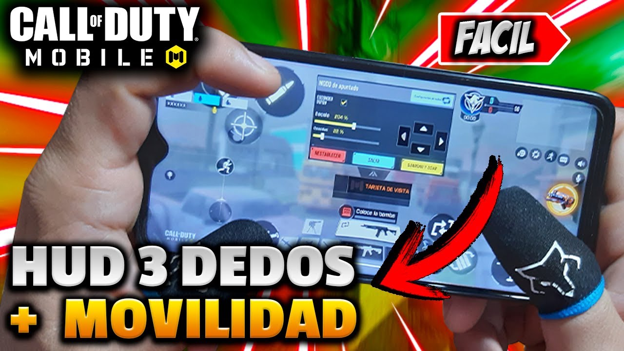 EL MEJOR HUD de 3 DEDOS para jugar COD MOBILE FACIL de USAR | HUD para ...