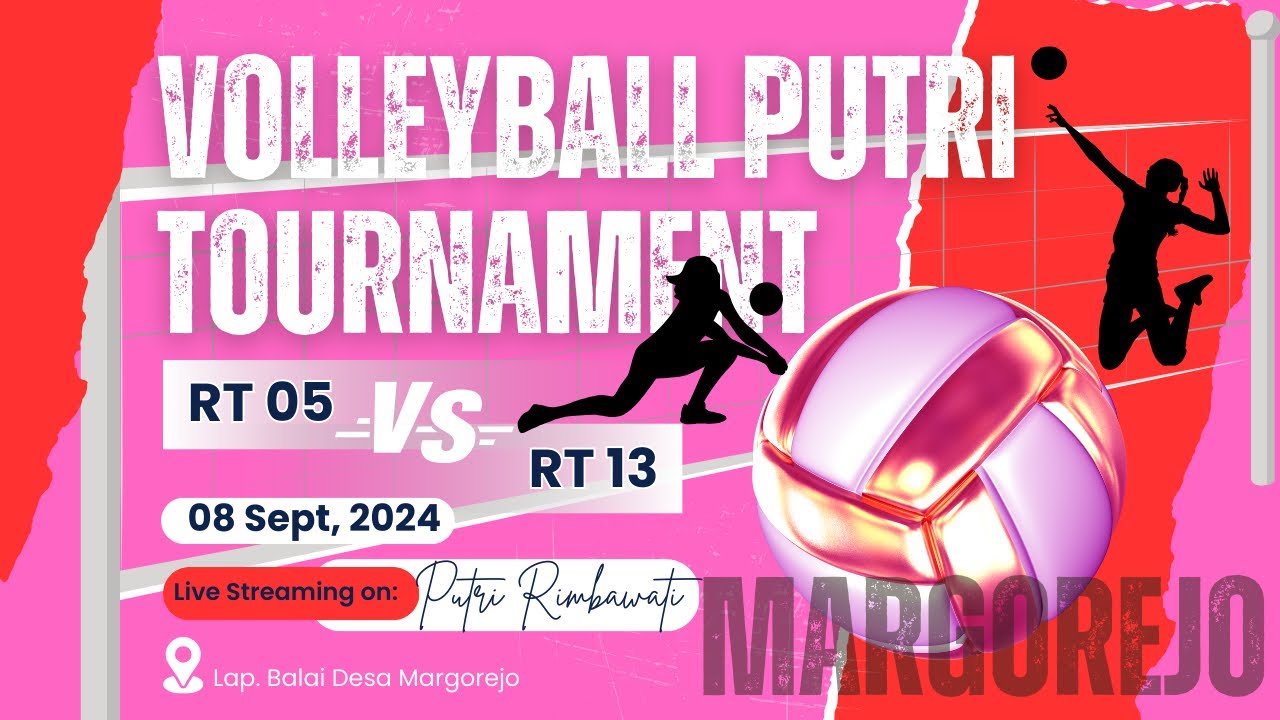 LIVE MARGOREJO! VOLLEYBALL MATCH PUTRI RT 05 VS RT 13 - YouTube