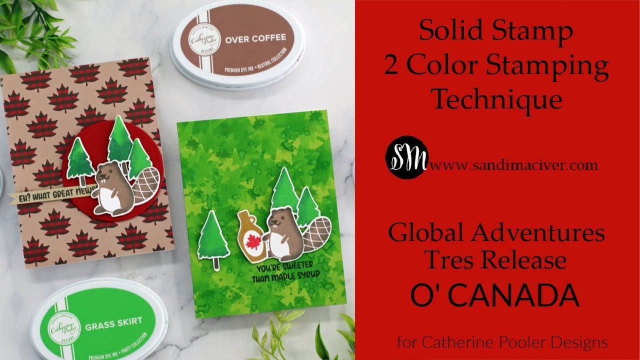 Solid Image 2 color stamping Technique - YouTube