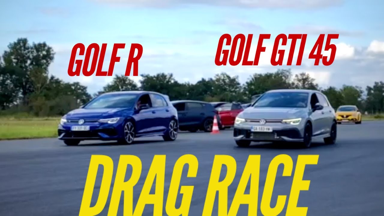 Golf R VS Golf GTI 45 Clubsport : DRAG RACE - YouTube